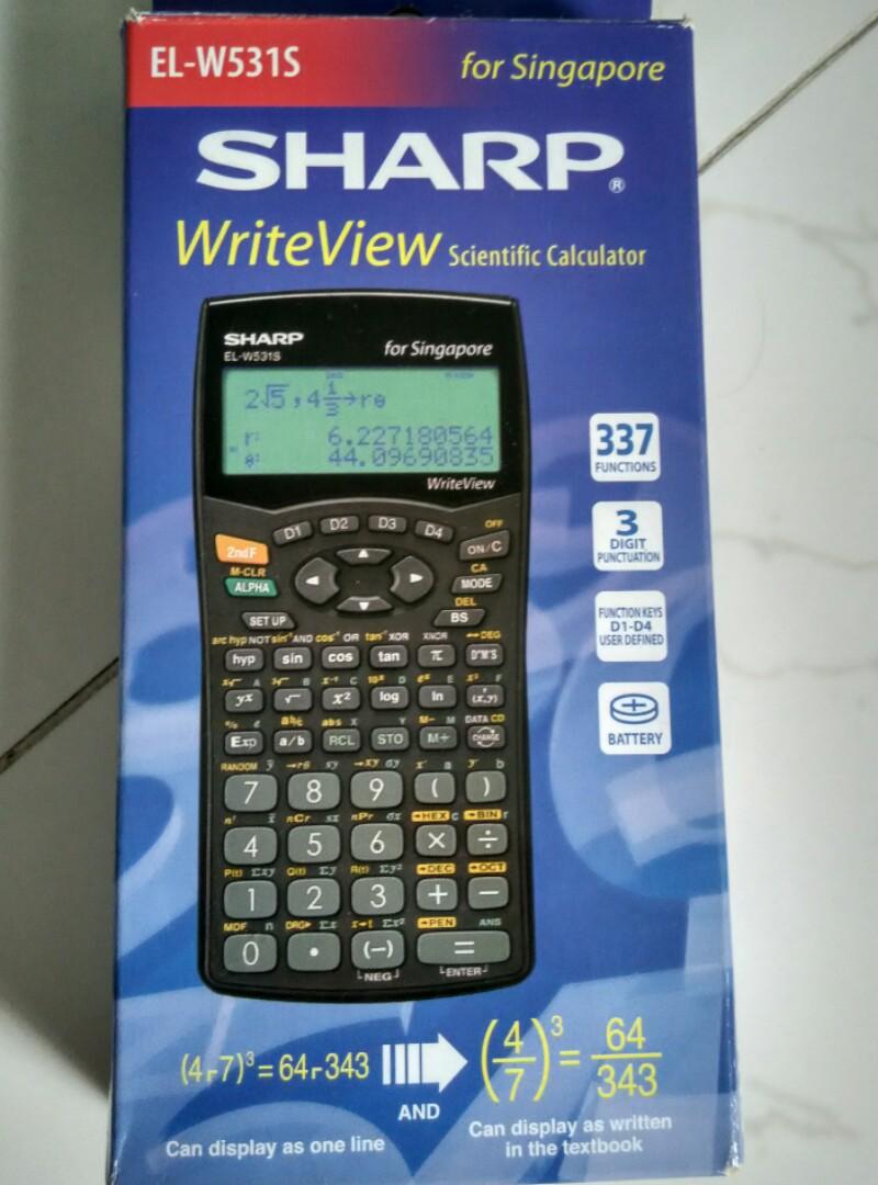 Sharp Calculator EL-W531S, Computers & Tech, Office & Business ...