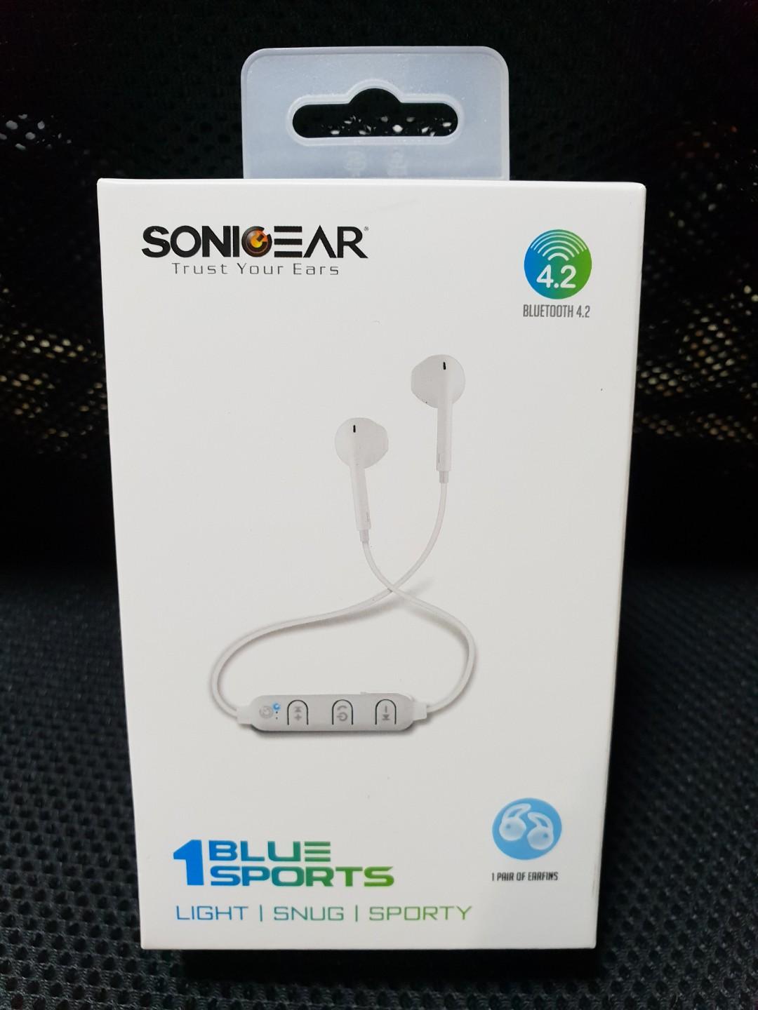 Sonic Gear Blue Sports 1 - Bluetooth Earphones (WHITE), Audio ...