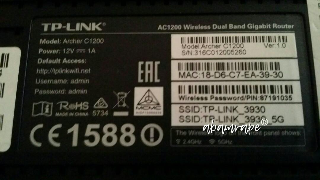 TPLink Archer C1200 Gigabit Dualband Router, Computers & Tech, Parts & Accessories, Networking ...