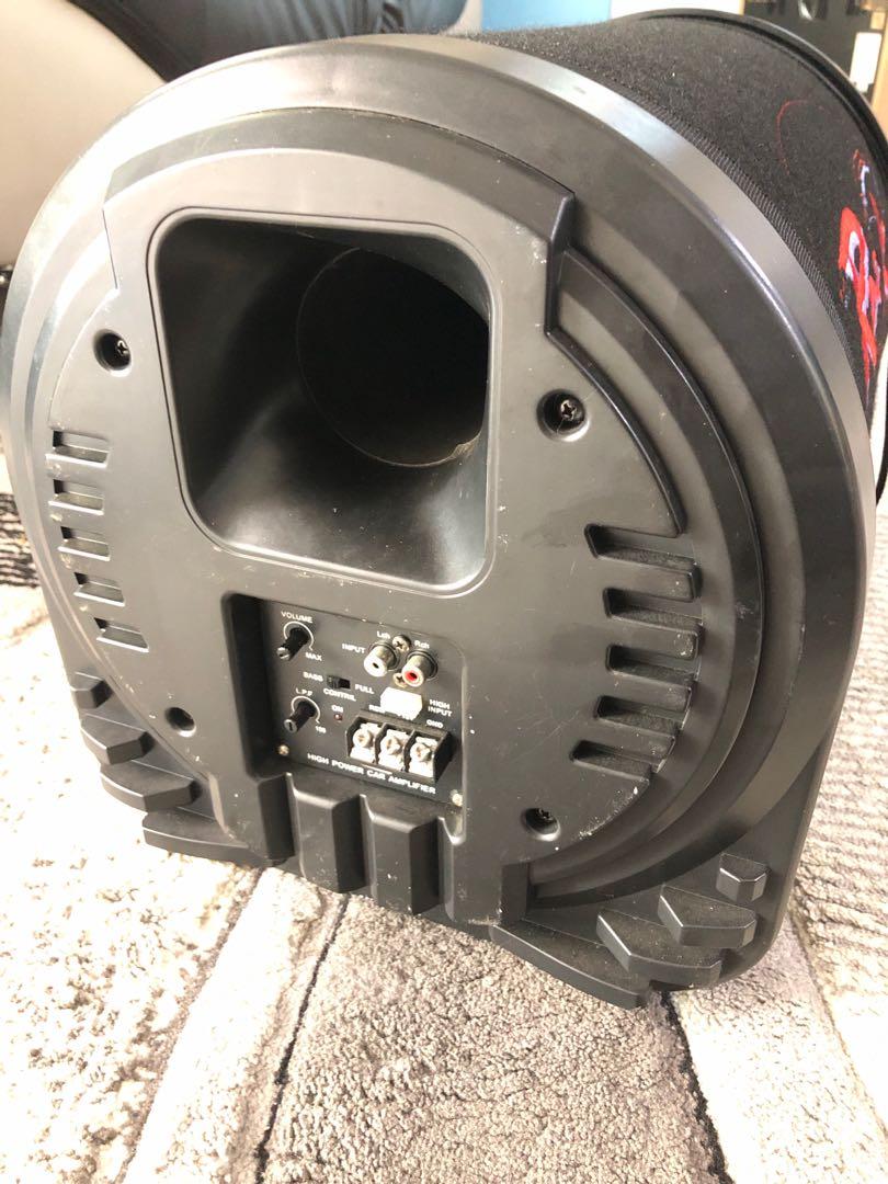 Active sub woofer 10 in amplifier speaker, Auto Accessories on Carousell