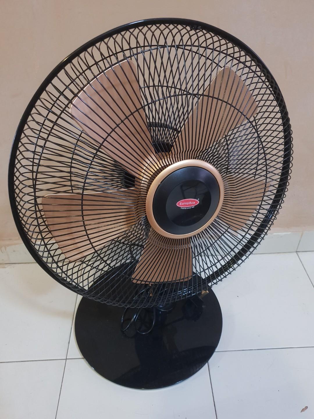 Brand new 16 inch black and gold table fan, Furniture & Home Living ...