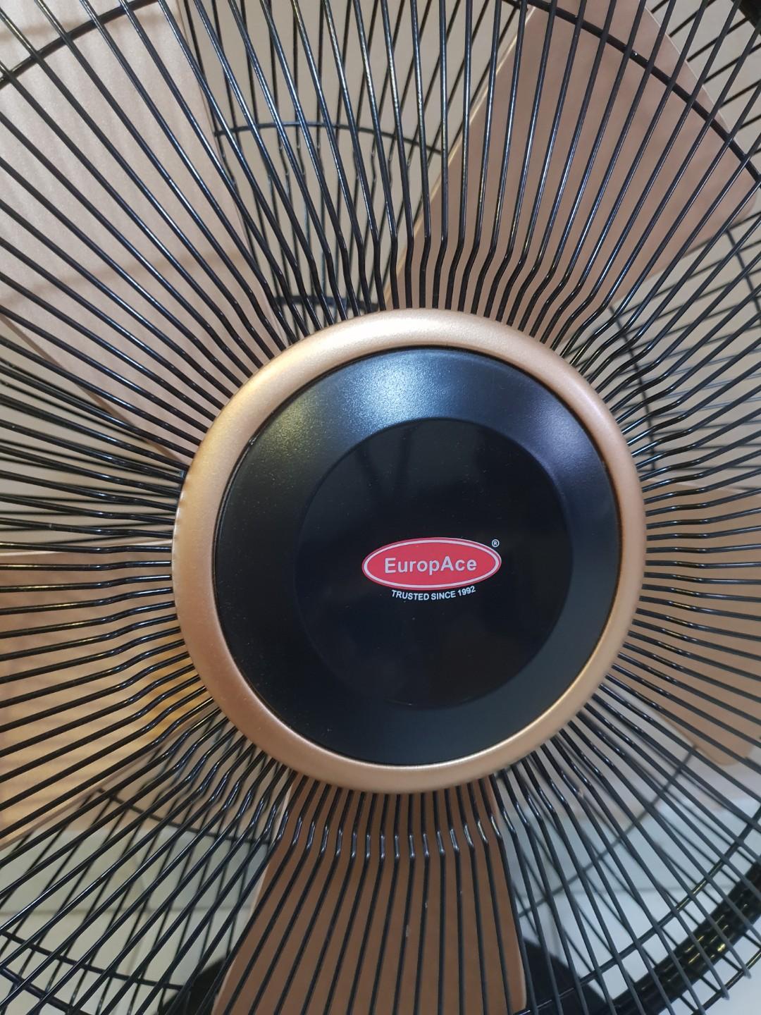 Brand new 16 inch black and gold table fan, Furniture & Home Living ...