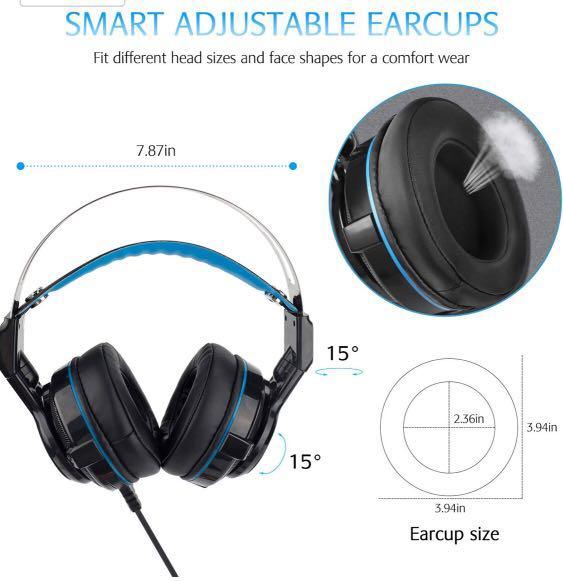 BUTFULAKE SL-320 Gaming Headset for PS4, Xbox One, PC with Noise ...