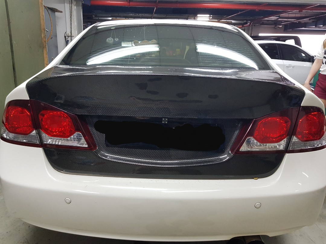 Carbon fiber ducktail boot civic fd, Car Accessories, Accessories on ...