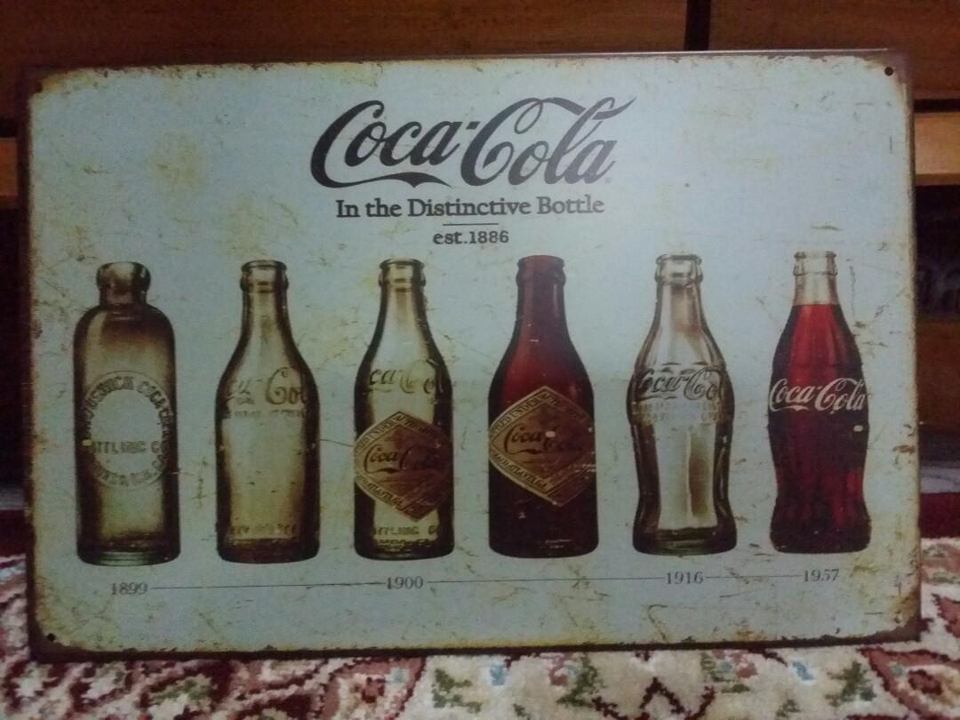 Coca-cola sign zink, Hobbies & Toys, Collectibles & Memorabilia ...