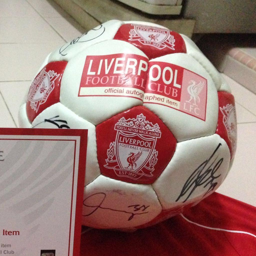 LIVERPOOL SIGNED BALL with CERT, Sports Equipment, Sports & Games ...