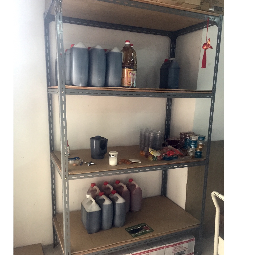 Metal rack, 4 tier rack, storage rack, storeroom rack, Furniture & Home ...