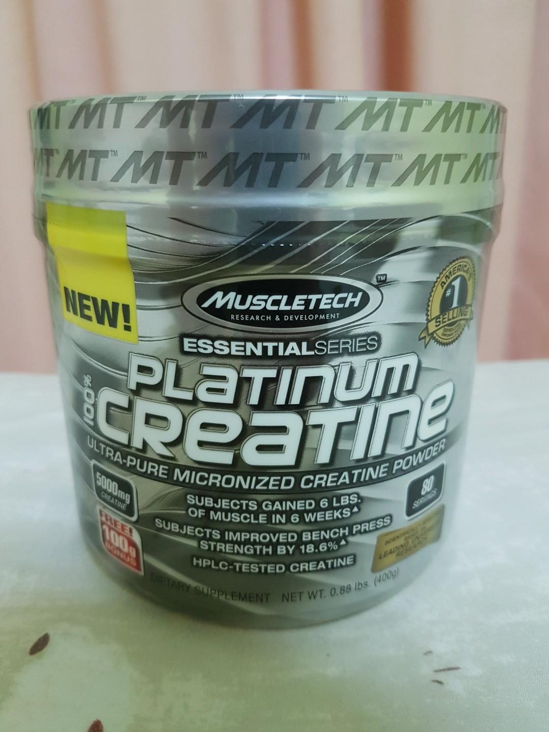 MuscleTech Creatine Monohydrate (Protein), Health & Nutrition, Health ...