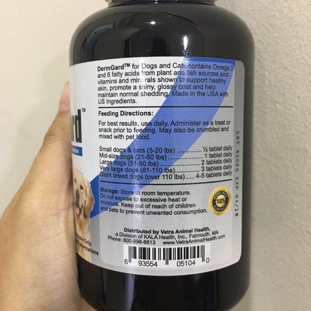 Vetra DermGard 60 Chewable Tablets, Pet Supplies, Pet Food on Carousell