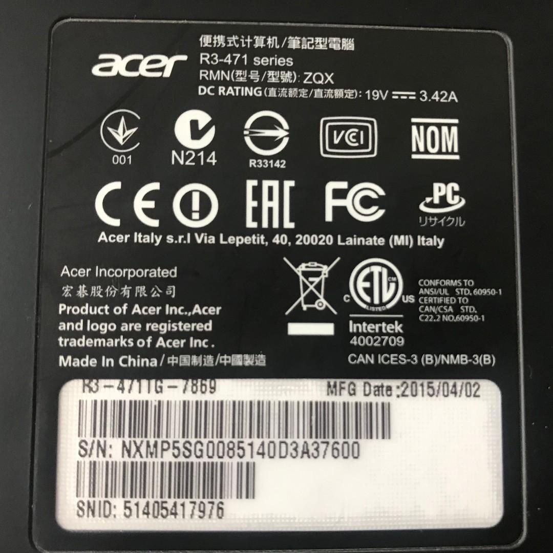 Acer Aspire R3-471TG Laptop, Computers & Tech, Laptops & Notebooks on ...