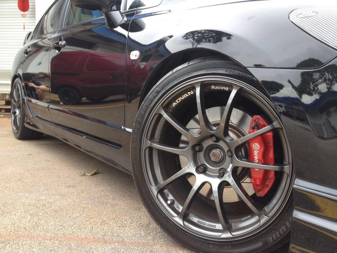 Advan RZ 18” 8jj offset 45, Car Accessories, Tyres & Rims on Carousell