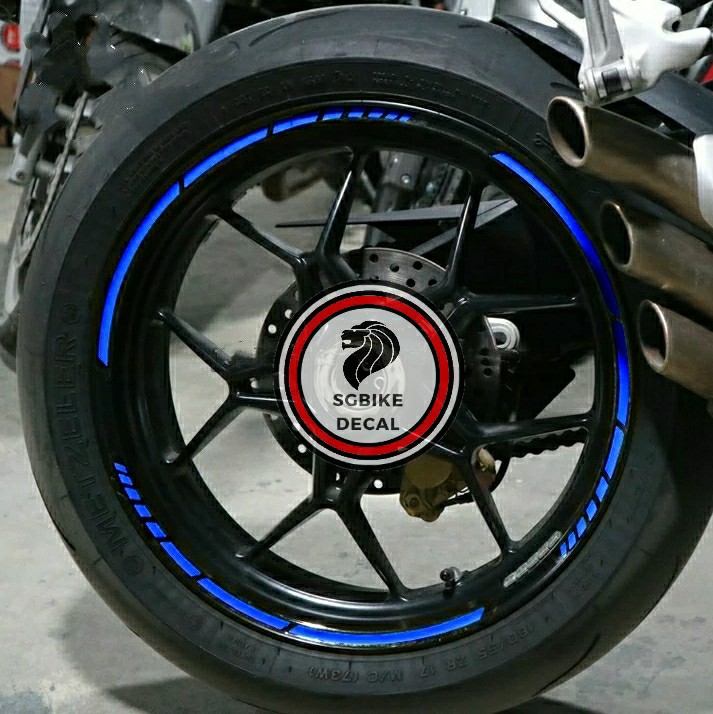 Blue Best Reflective Rim Decal for yamaha honda suzuki, Motorcycles ...