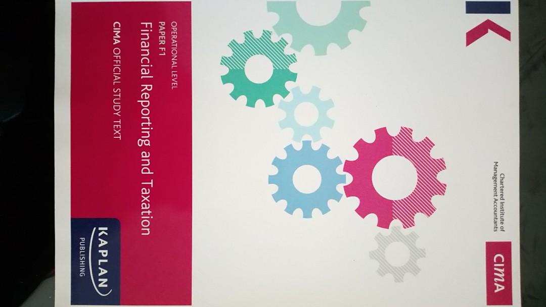 CIMA F1 Study Text - Kaplan (90% new condition), 興趣及遊戲, 書本 & 文具, 書本及雜誌 ...