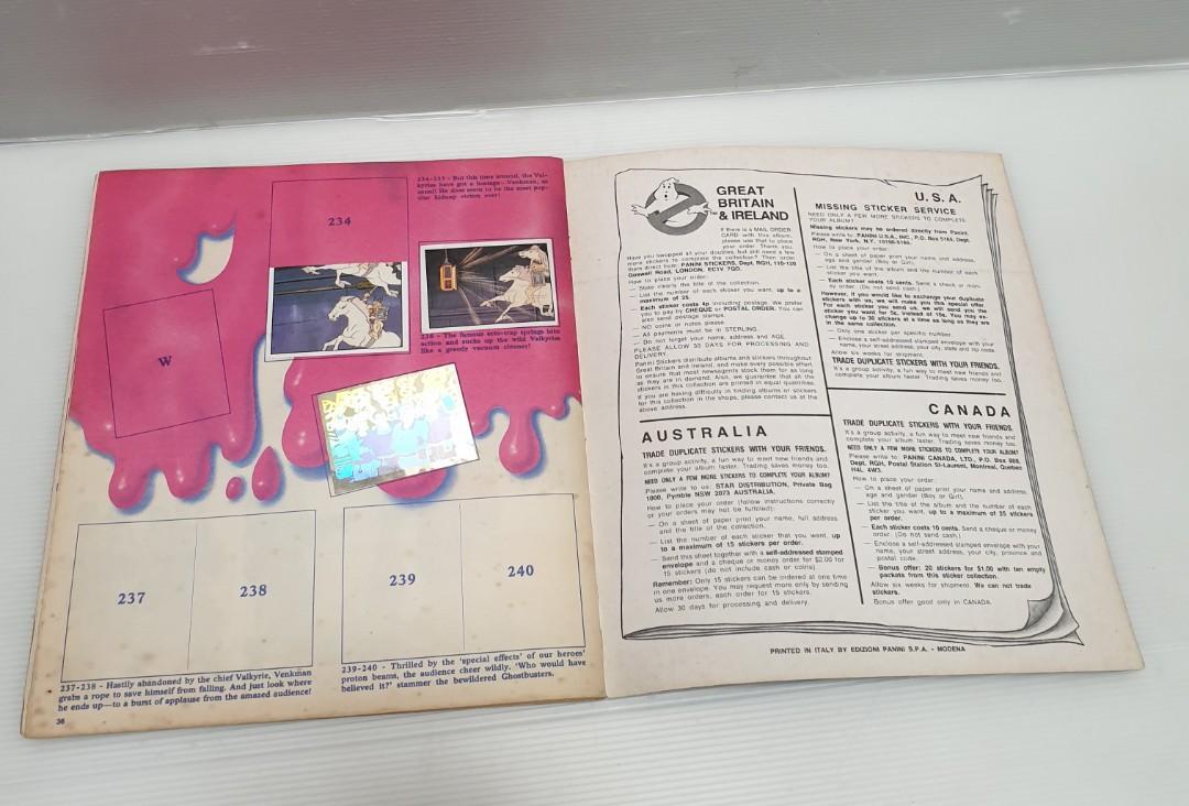 Panini real Ghostbusters stickers album, Hobbies & Toys, Toys & Games ...