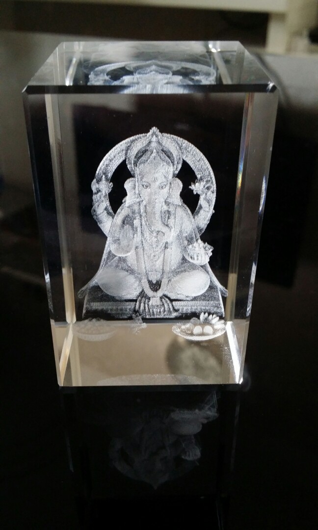 Phra Pikanet / Ganesha K9 Crystal 3D Laser Engraving / Amulet / Statue ...
