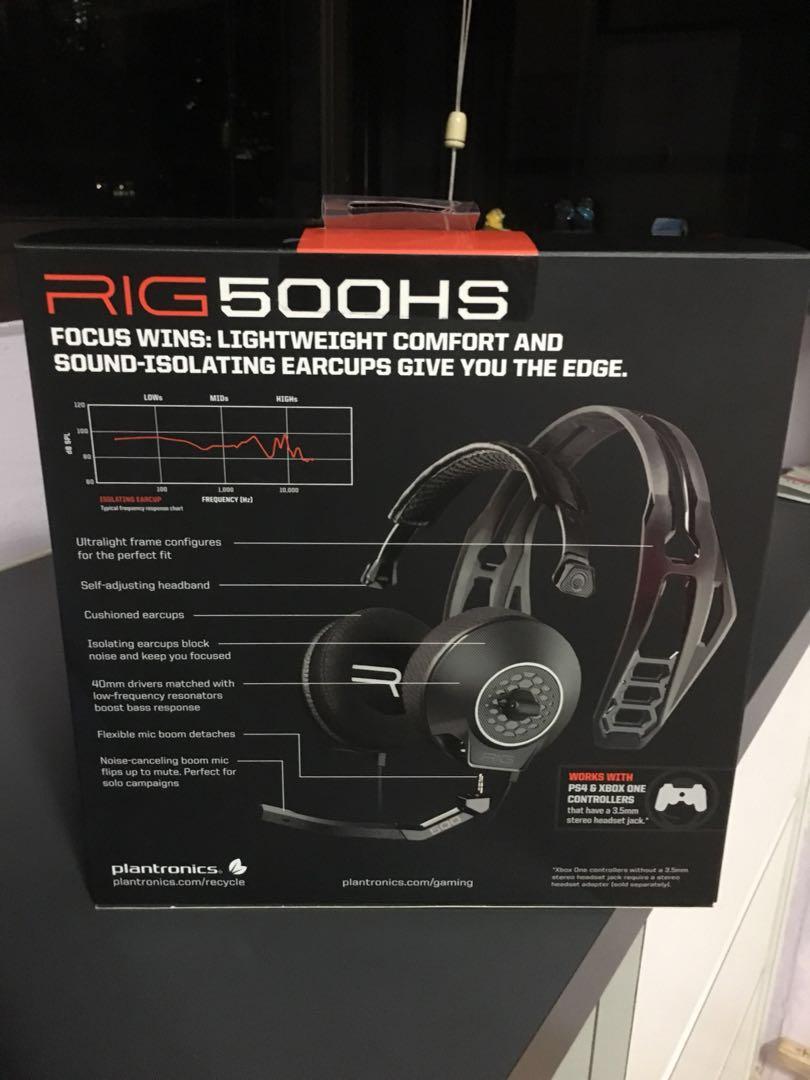 Plantronics RIG500HS, Audio, Headphones & Headsets on Carousell