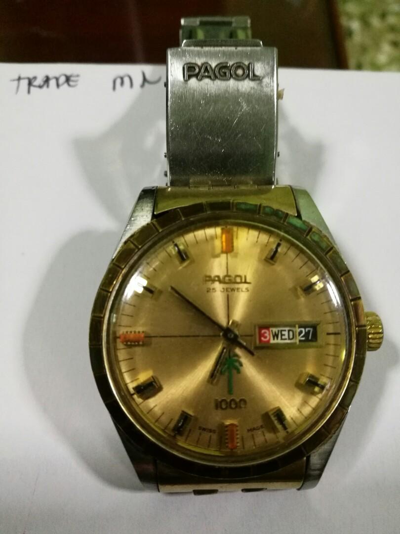 Rare vintage Authentic Pagol (25 jewels) watch., Women's Fashion ...