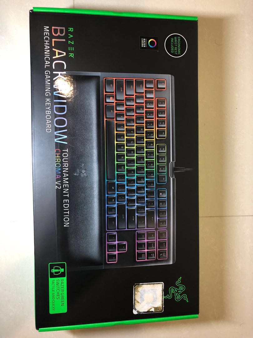 Razer Blackwidow Tournament Edition Chroma V2 (Plus Key Cap Dampeners ...