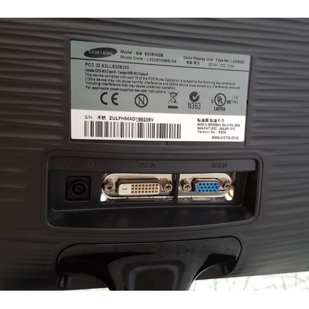 Samsung 20" monitor S20B300b, Computers & Tech, Parts & Accessories ...