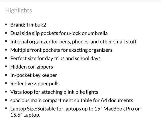Timbuk2 ramble pack 27L multifunction backpack 15Inch, Men's Fashion ...