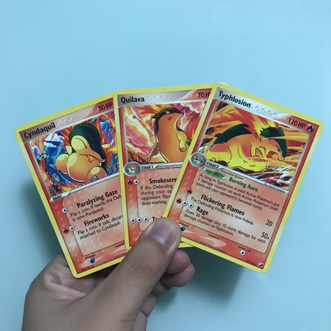 Typhlosion | Quilava | Cyndaquil Evolution EX Unseen Forces, Hobbies ...