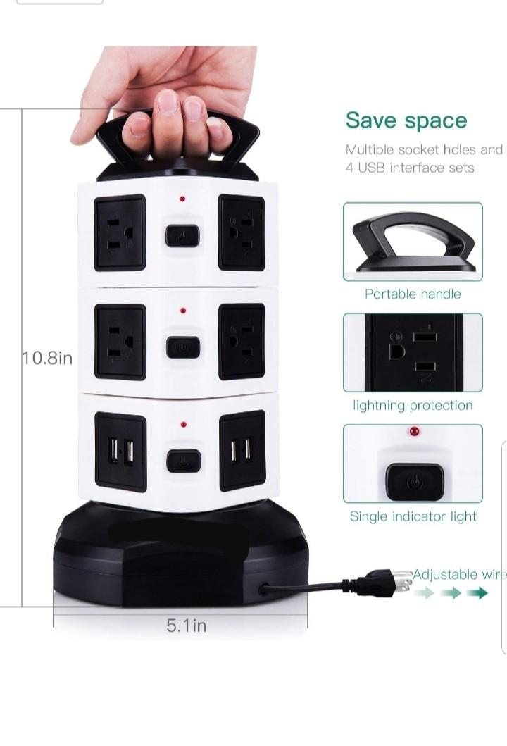 Universal Power Strip 3 tier, Electronics, Others on Carousell