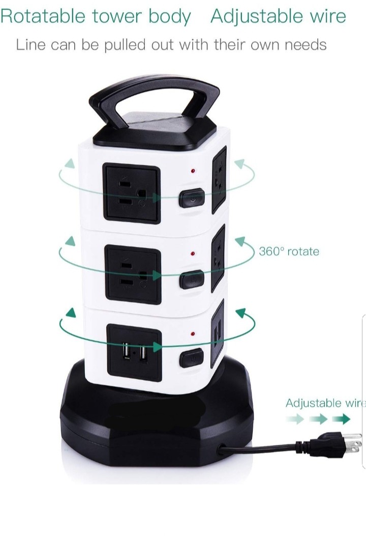 Universal Power Strip 3 tier, Electronics, Others on Carousell