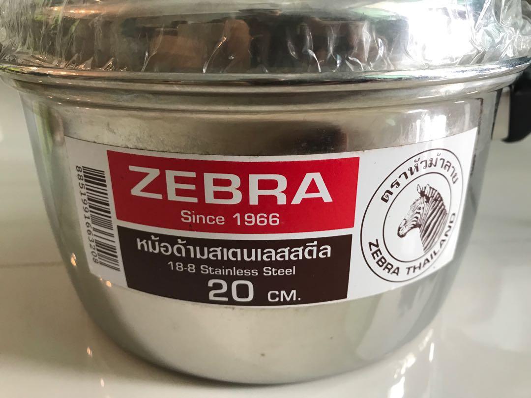 Brand New Zebra Pot with Handle, Furniture & Home Living, Kitchenware ...