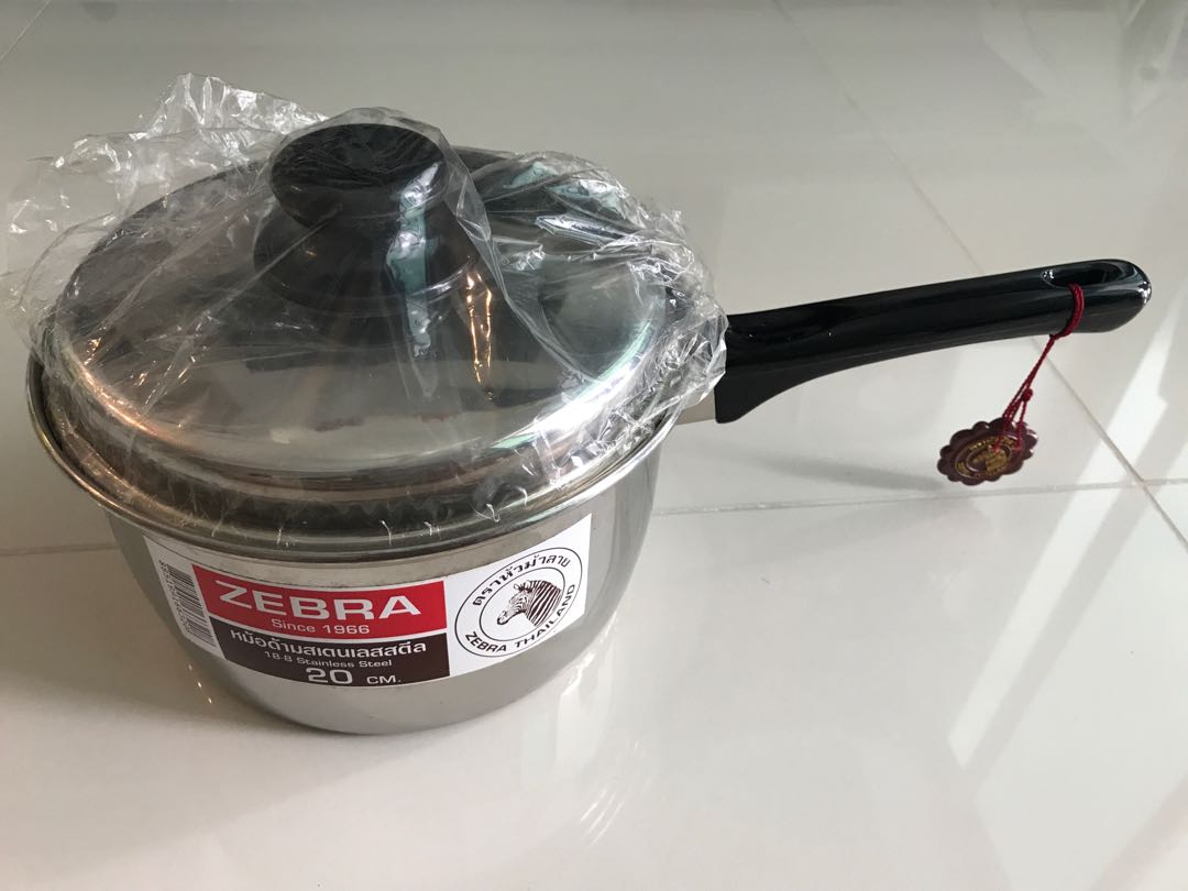 Brand New Zebra Pot with Handle, Furniture & Home Living, Kitchenware ...