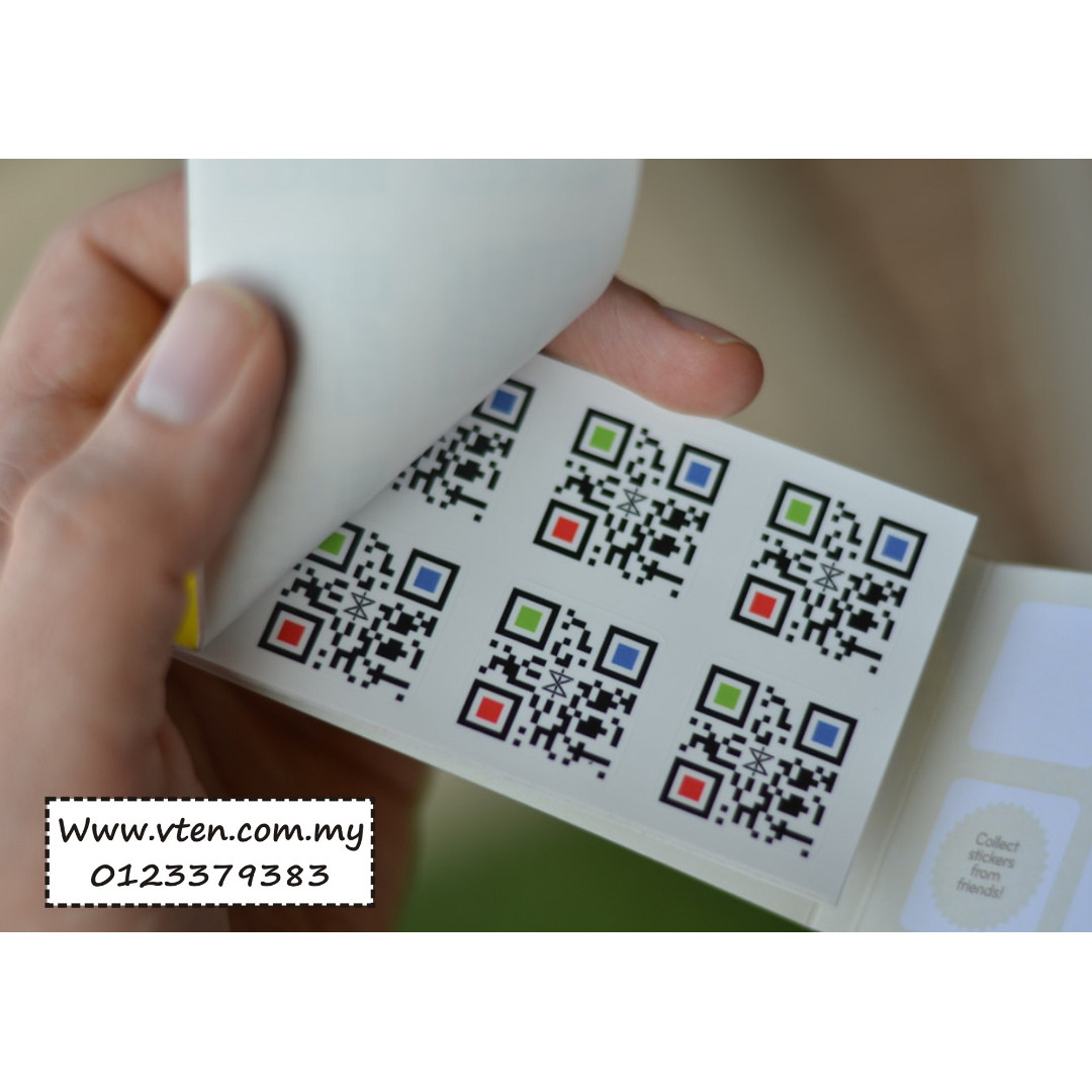 Custom made QR code Sticker Micro-Business LOGO Customize Advertising Label Not Real Price Pre ...