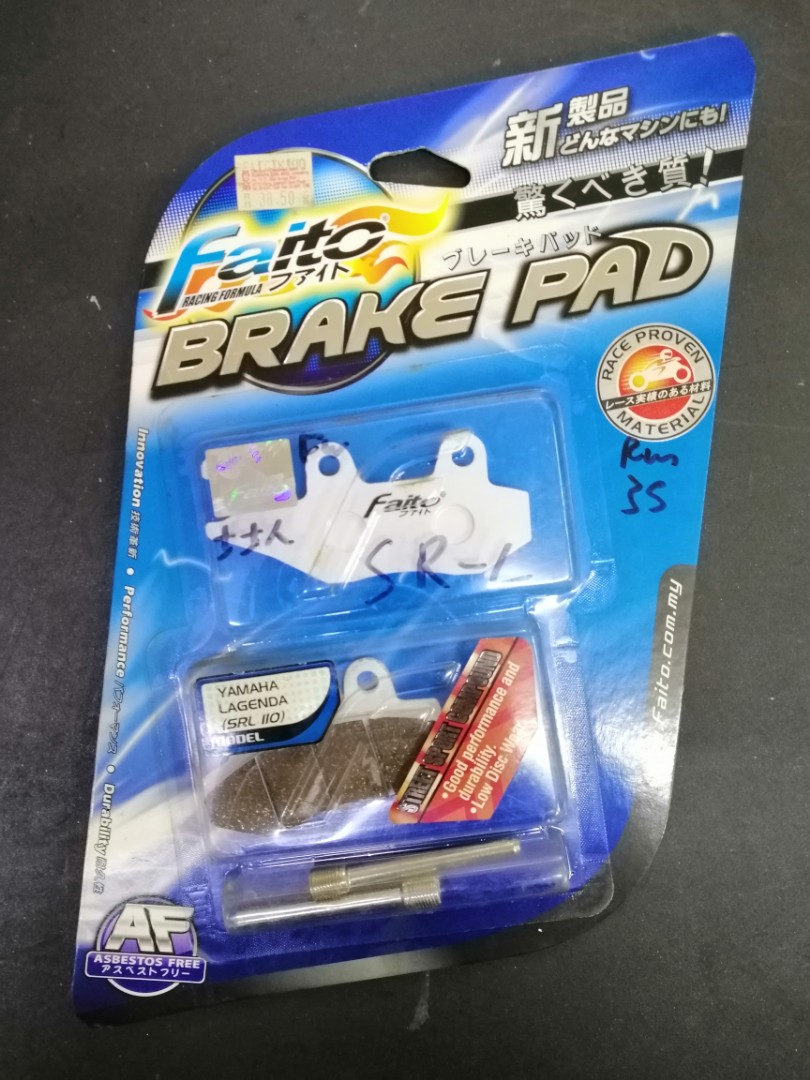 Faito Disc Brake Pad Lagenda-110/RG110, Auto Accessories on Carousell