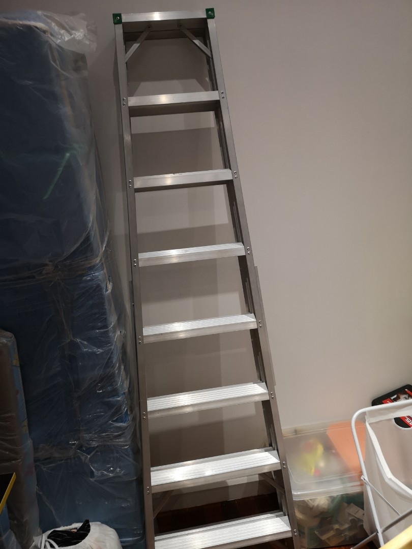 heavy duty 7 steps double-sided aluminium ladder, Furniture & Home ...