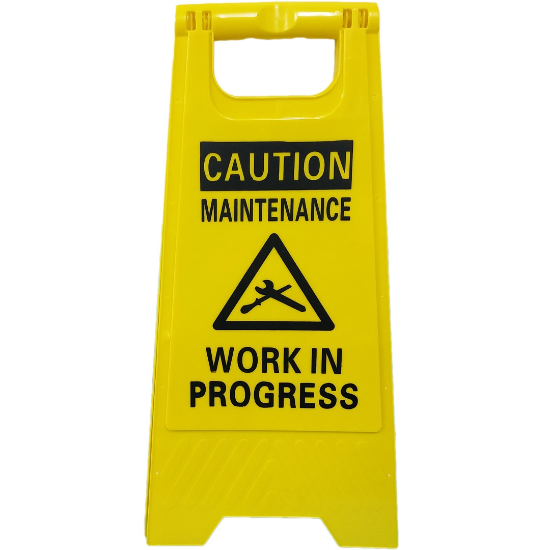 Meisons floor sign CAUTION maintenance work in progress, Furniture ...