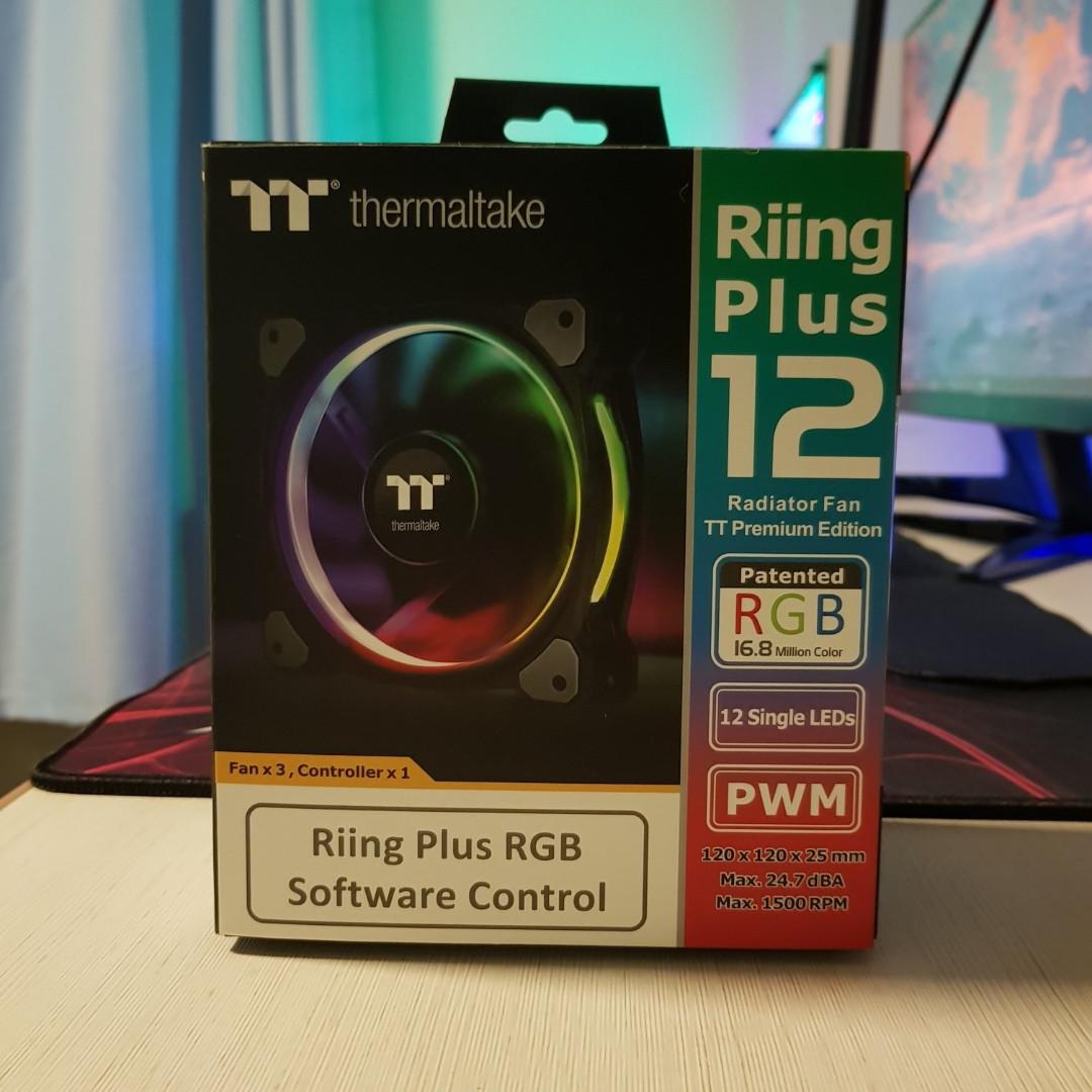 Thermaltake Riing plus 12 RGB FANS for PC, Computers & Tech, Parts ...