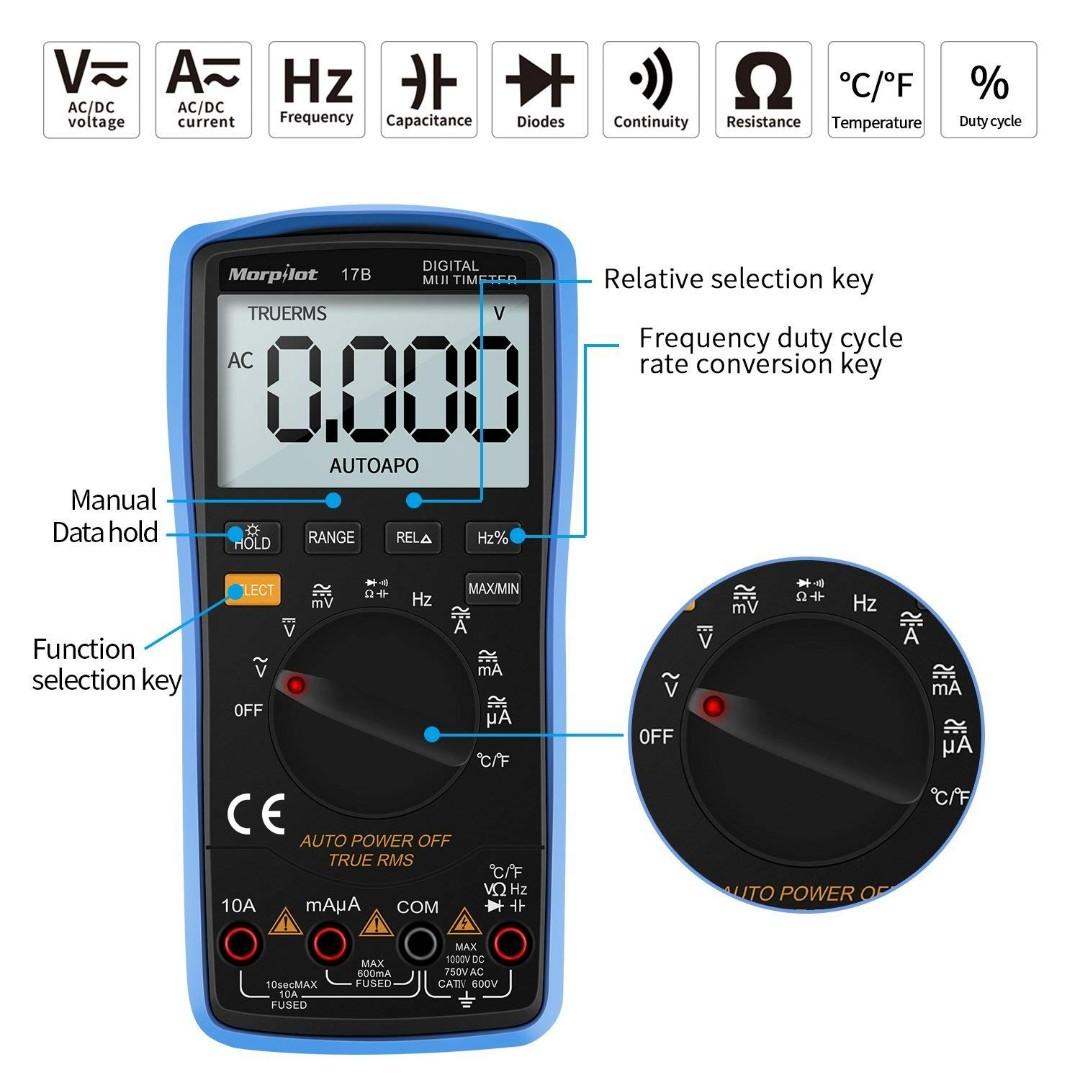 (BNIB) MORPILOT 6000 Counts Digital Multimeter - 17B (Brand New Boxed ...