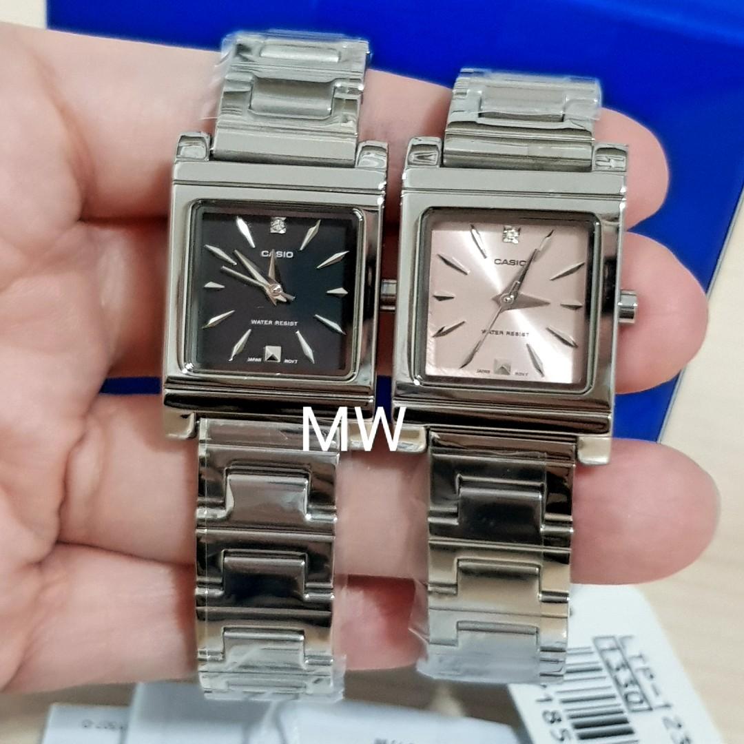 Casio original ladies date analog stainless steel watch ltp-1237d brand ...