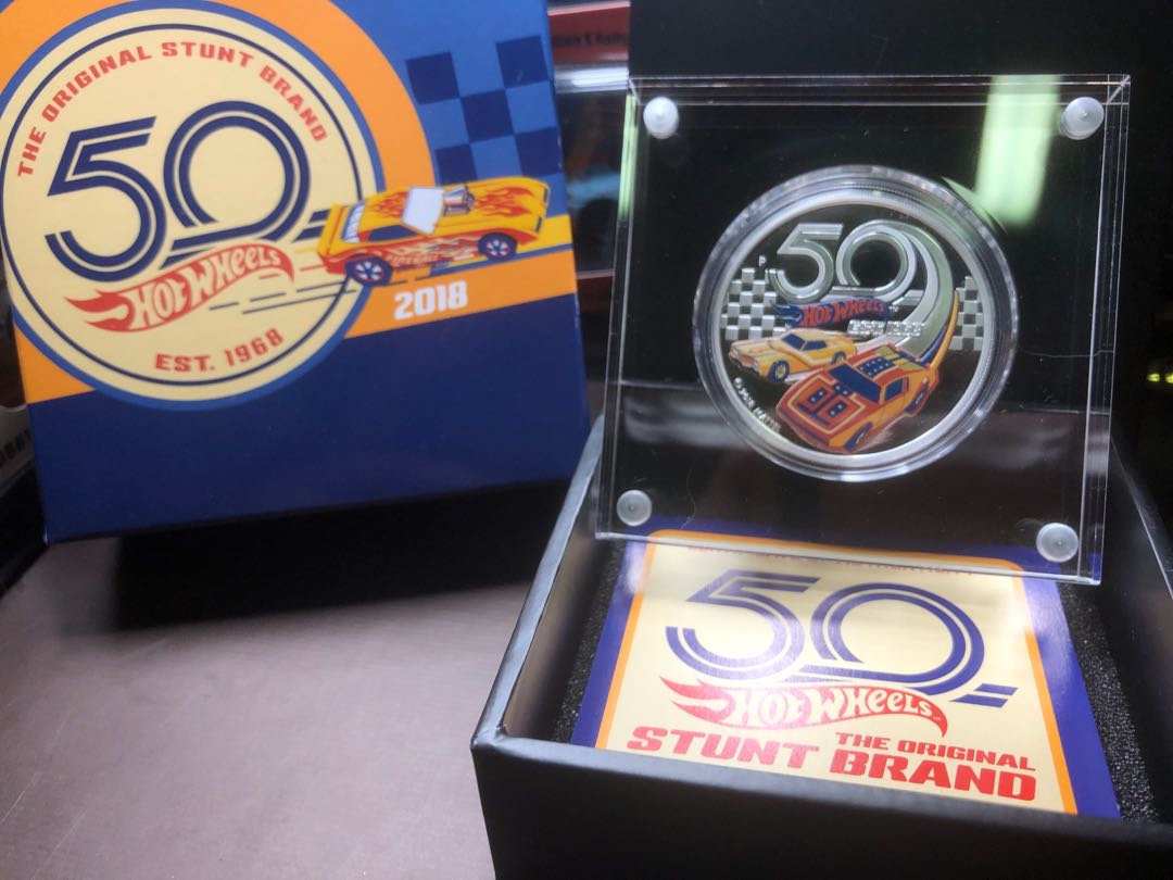 Hot Wheels 50th Anniversary 1 oz silver commemorative coin, Hobbies ...