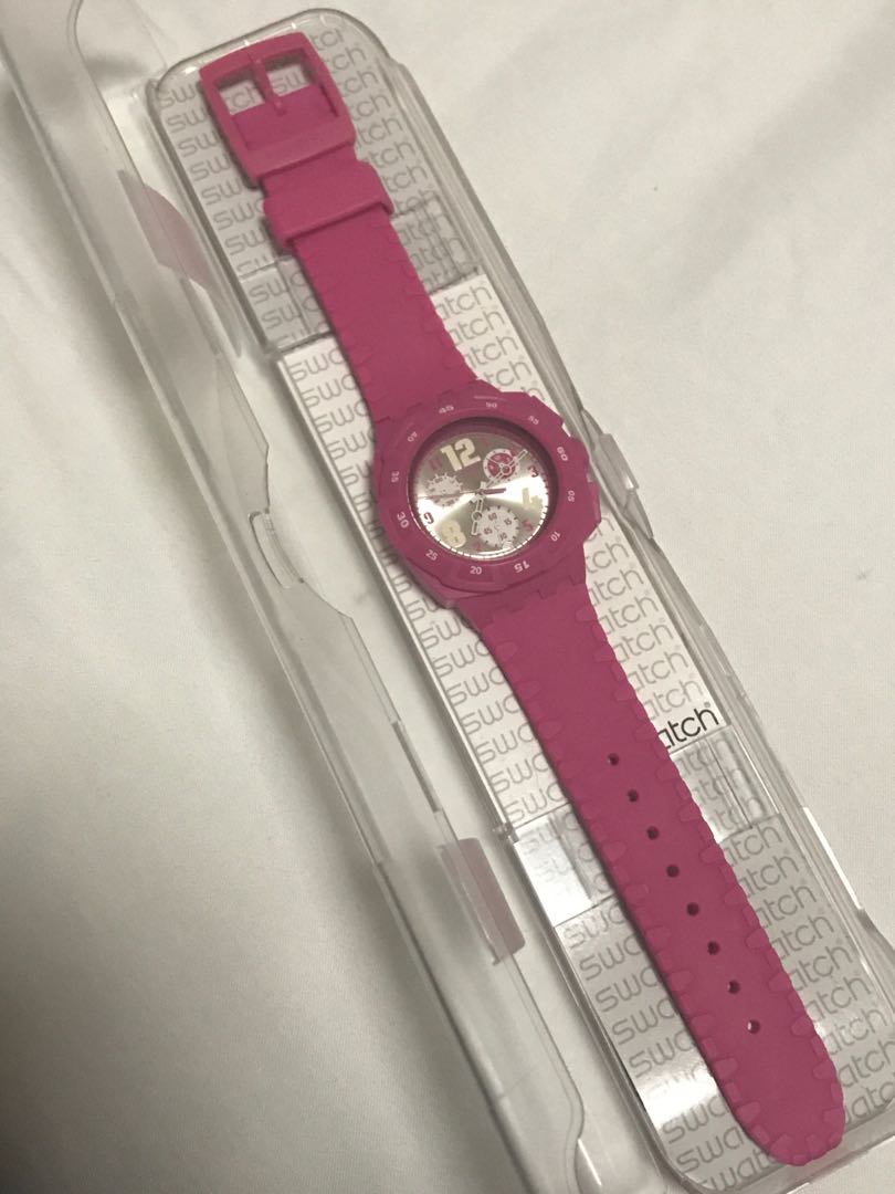 Pink Swatch Watch, Women's Fashion, Watches & Accessories, Watches on ...