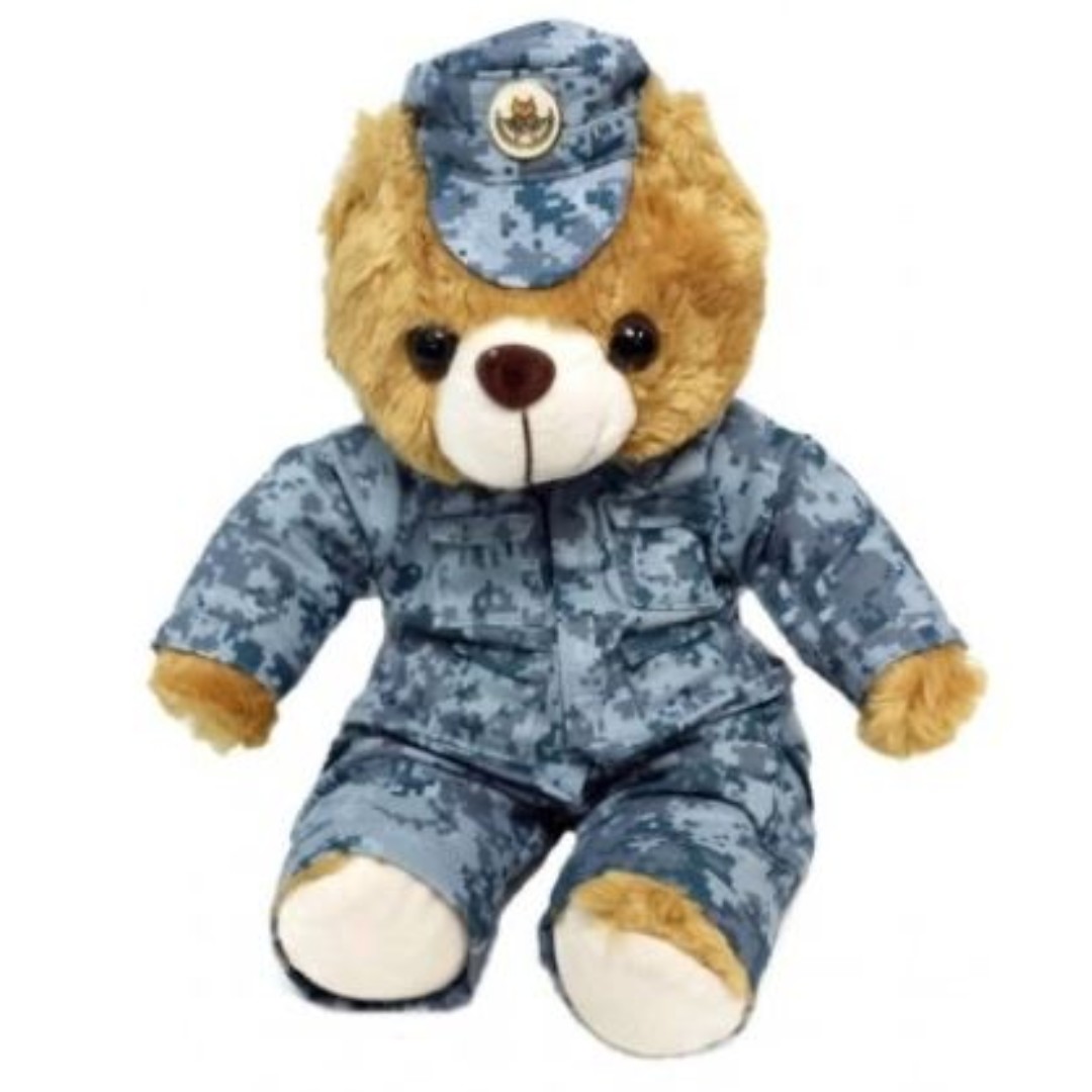 SAF Army Bear in No.4 Uniforms for Army, Navy and Airforce