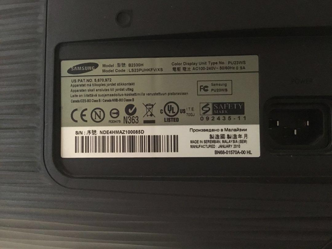 Samsung 23 Inch Monitor, Computers & Tech, Parts & Accessories, Monitor ...