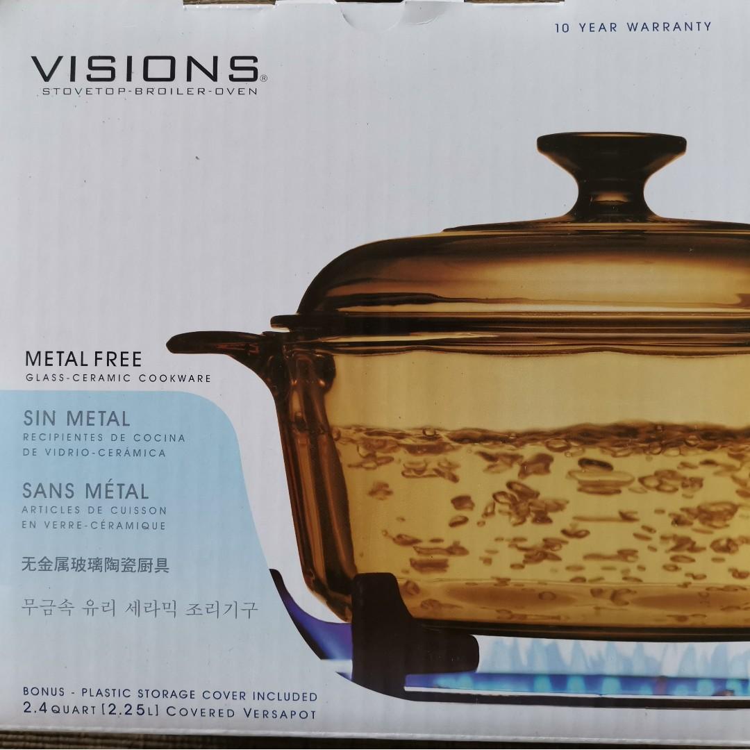 Visions Stovetop Glass Cookware 2.25L, Furniture & Home Living ...