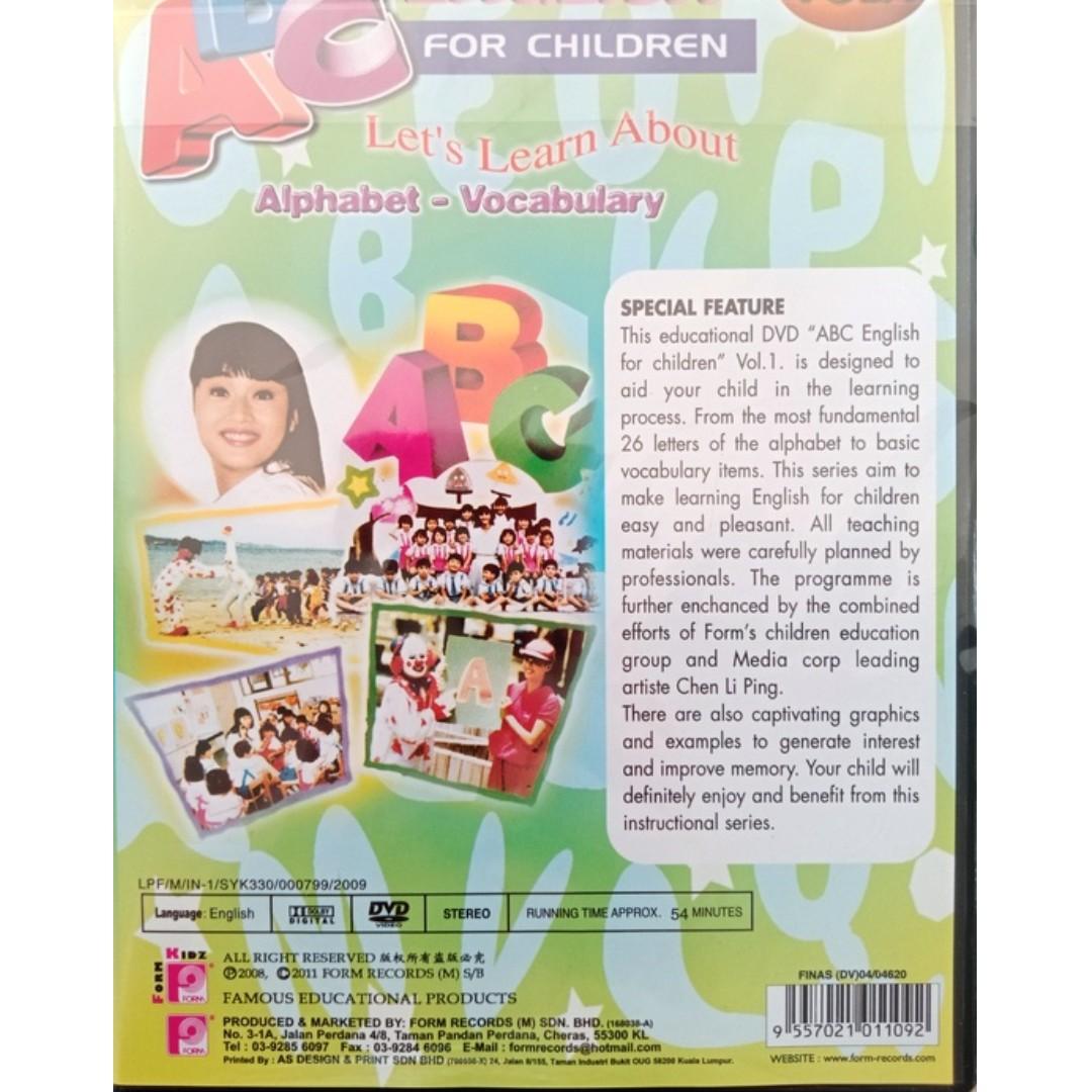 ABC English For Children Let's Learn About Alphabet Vocabulary Vol.1 DVD, Hobbies & Toys, Music ...