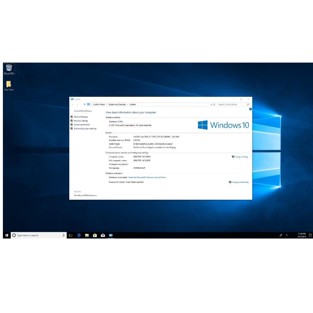 Acer System Unit / CPU Tower for Mini Desktop Core i3 7th gen ...