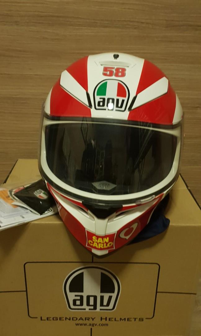 AGV Helmet K3 SV Simoncelli Size ML, Motorcycles, Motorcycle Apparel on ...