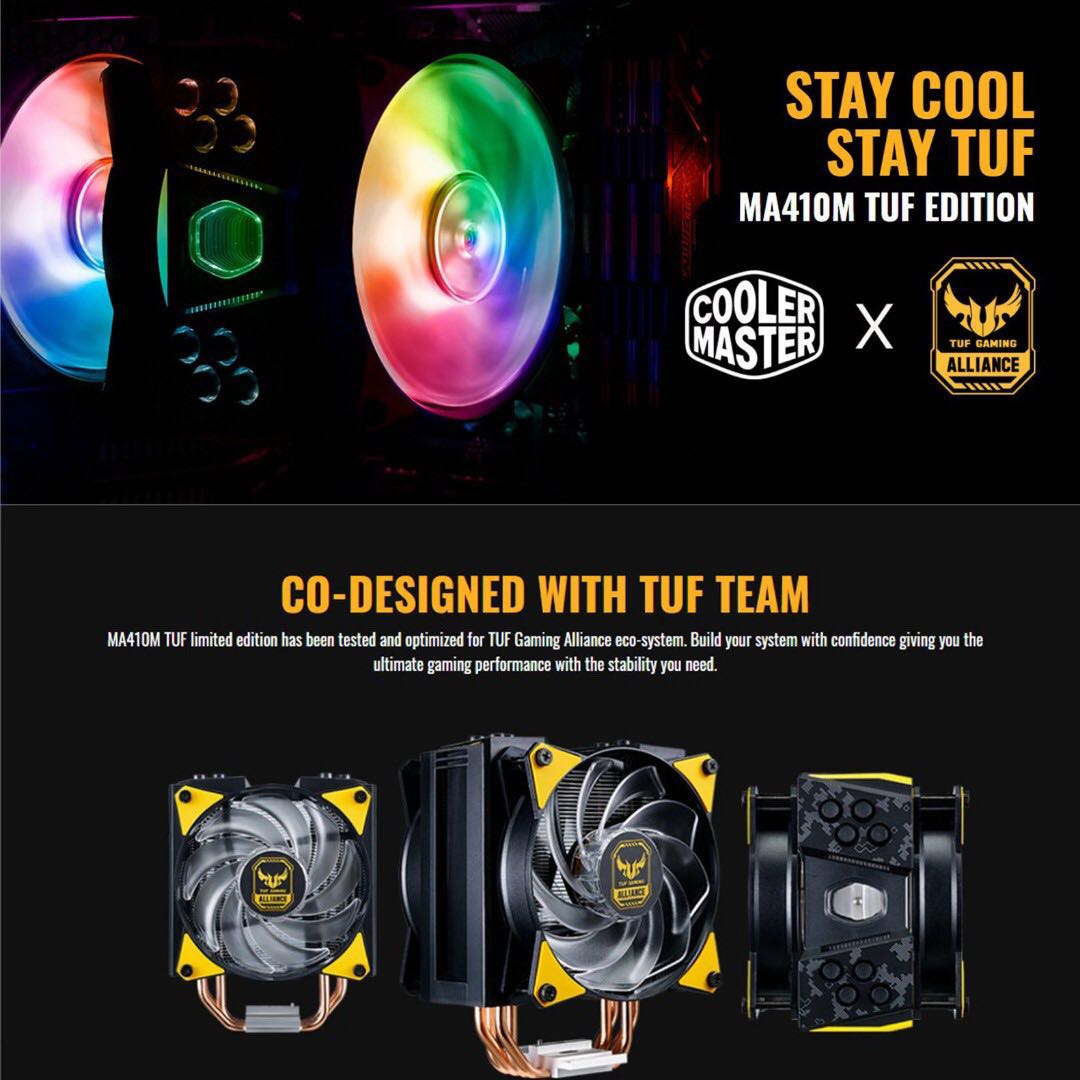 Asus X CoolerMaster MasterAir MA410M TUF Gaming Edition, Computers ...