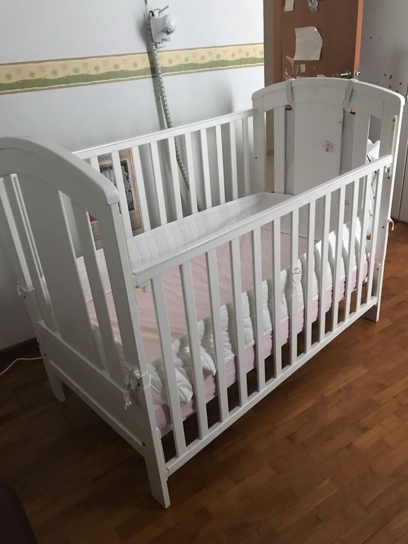 Beautiful white baby cot, Babies & Kids, Baby Nursery & Kids Furniture ...