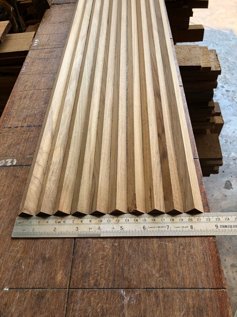 Burmese Teak timber strips in isosceles triangle shape, Hobbies & Toys ...
