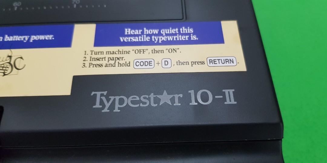 Canon Typestar 10-II Typewriter, Computers & Tech, Printers, Scanners ...