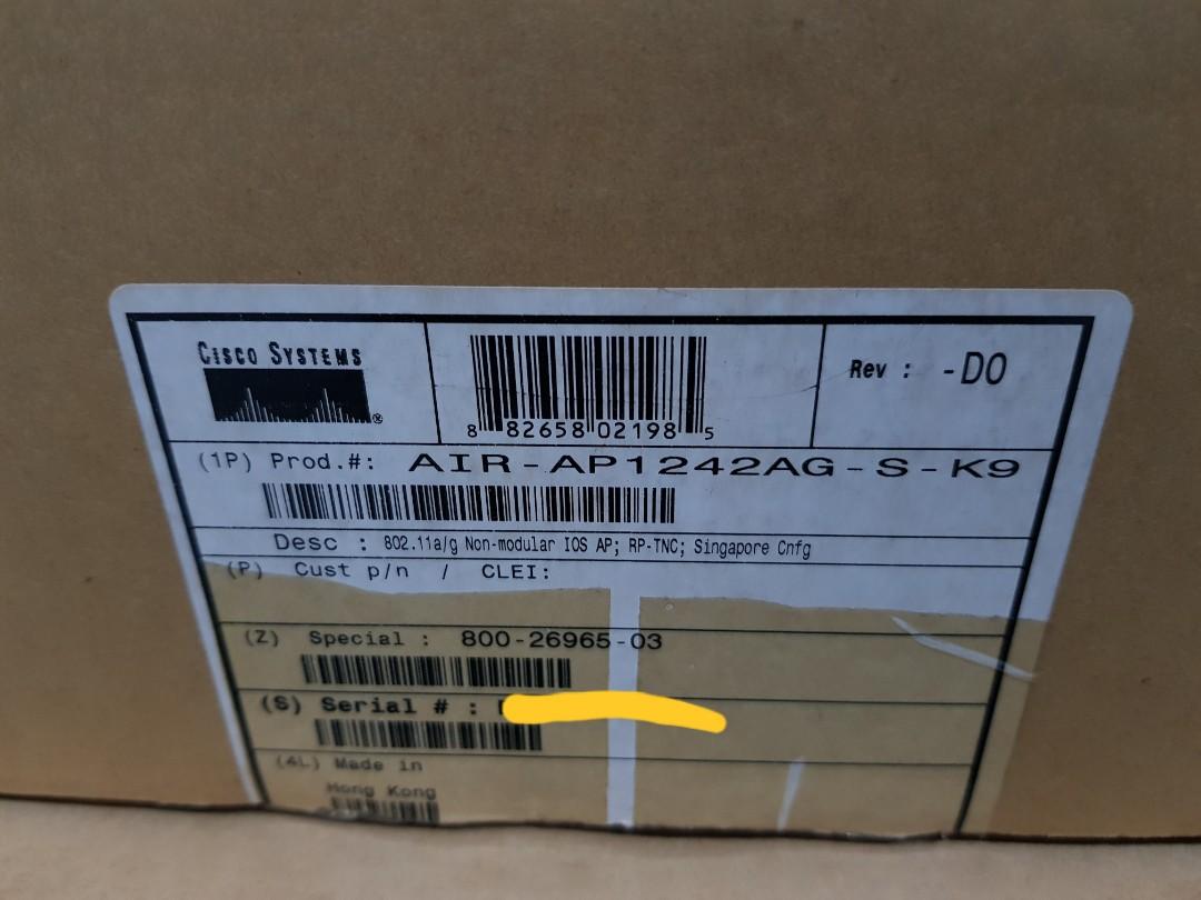 Cisco aironet 1240ag series 802.11A/B/G accesa Point (AIR-AP1242AG-S-K9 ...