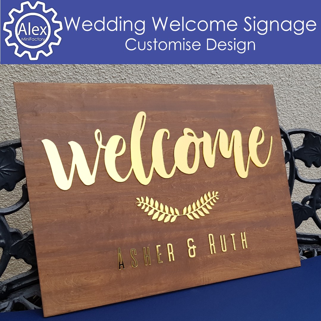 Customised Wedding Welcome Signage, Hobbies & Toys, Stationery & Craft ...